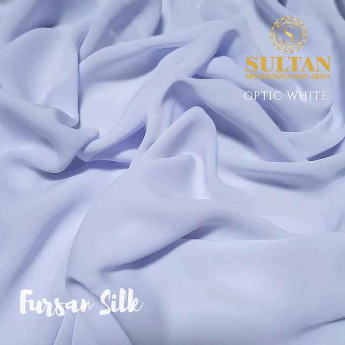 Jual KAIN SULTAN FURSAN SILK POLOS WARNA OPTIC WHITE (PUTIH BERSIH ...