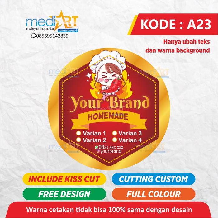 Jual Stiker Label Kemasan Makanan Cemilan Bahan Chromo Semarang ...