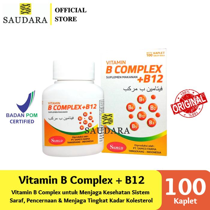 Jual Vitamin B Complex + B12 ( SAMCO ) BOTOL (100 Kapsul) - Kota ...