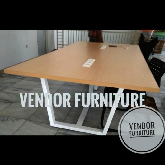 Jual Meja Meeting Industrial HPL Meja Kerja HPL Kaki Besi Duco Paint ...