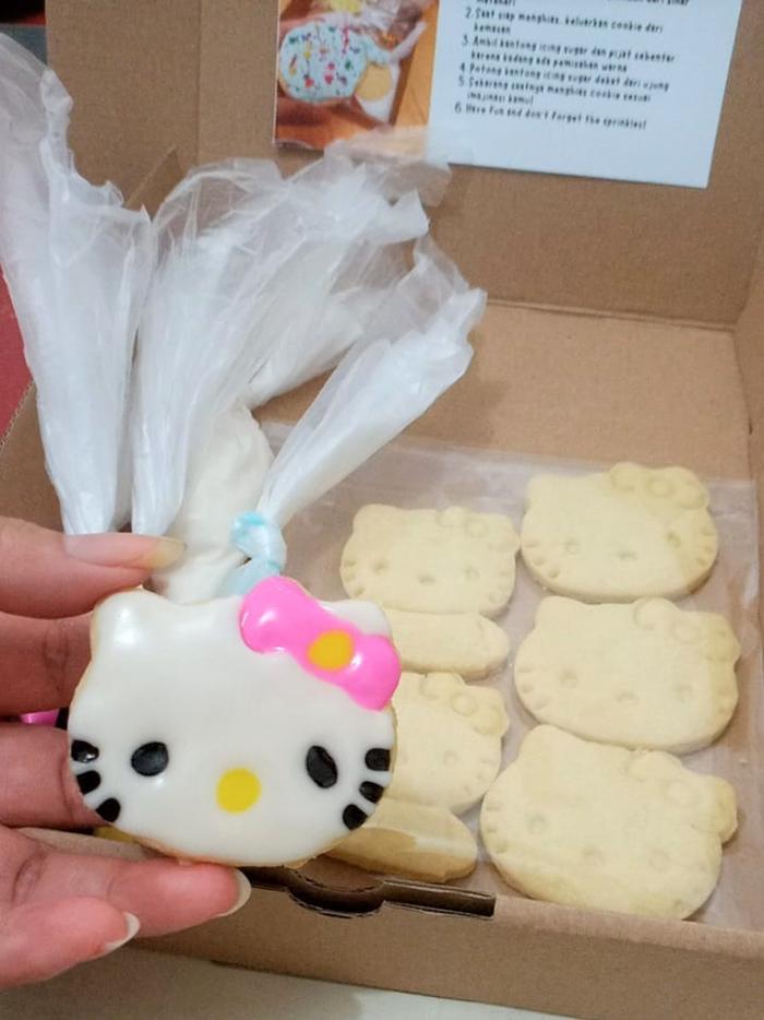 Jual Diy Hello Kitty Cookie Decor Kit, Menghias Cookies Hello Kitty ...