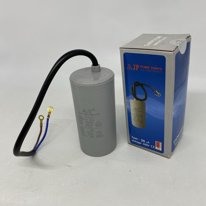 Jual kapasitor 35 mf uf JP 450 V Model bulat kabel kondensator ...
