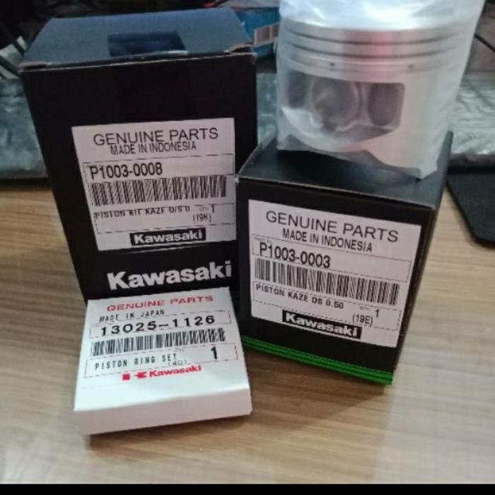 Jual PISTON SEHER KIT KAZE OVERSIZE OS 50 / 0.50 SET ORIGINAL ORI ASLI ...