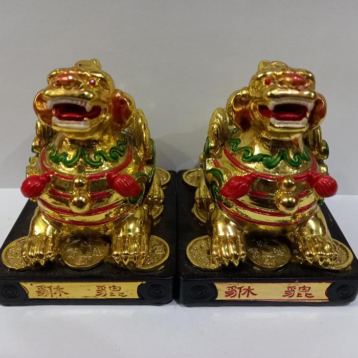 Jual Patung Pi Siu Pi Chiu Pisiu Hewan dewa mitos mistis Cina 3 inch ...