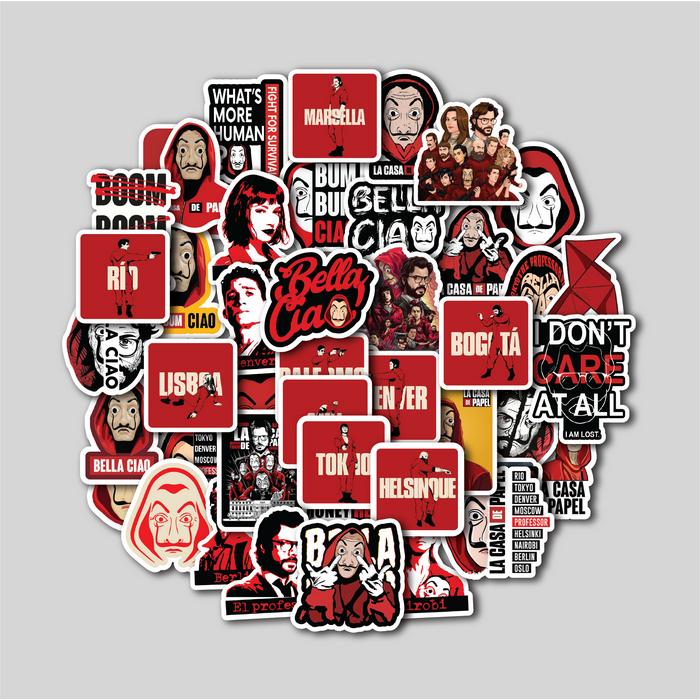 Jual STICKER MONEY HEIST / STICKER PACK HELM LAPTOP VINYL / STIKER ...