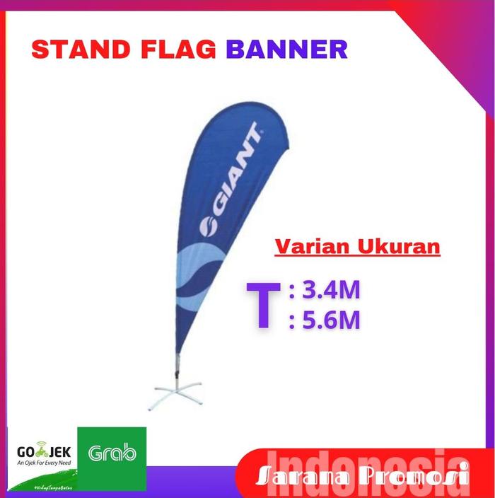 Jual Banner Beach Flag / Tear Drop Murah / Tiang Ivent - 5.6m - Kota ...
