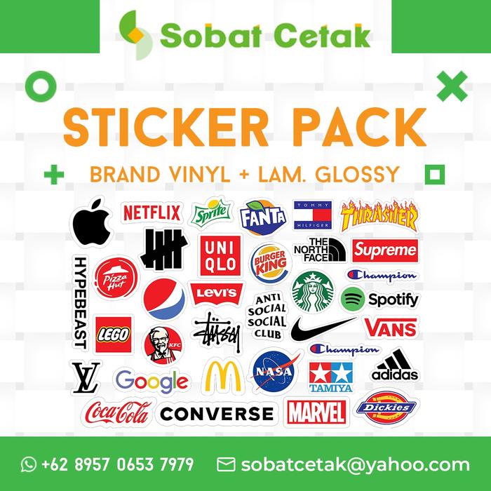 Jual stiker sticker pack hypebeast laptop/helm/kaca[35 pcs]+laminasi ...