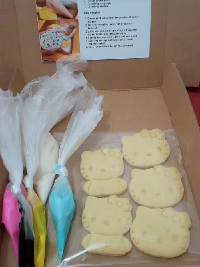 Jual Diy Hello Kitty Cookie Decor Kit, Menghias Cookies Hello Kitty ...