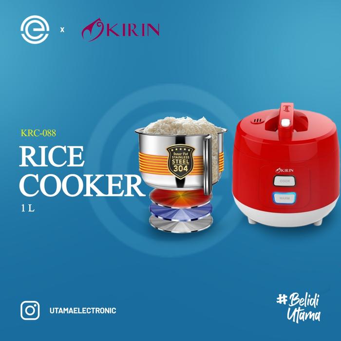 Jual KIRIN Rice Cooker Stainless 1 Liter KRC-088 - Jakarta Pusat ...