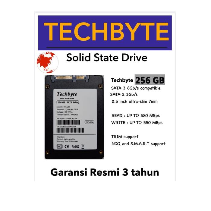 Jual Techbyte SSD 256GB garansi resmi 3 tahun bukan kingston WD sandisk - Kota Medan - JayaOne ...