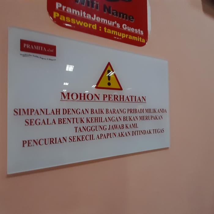 Jual sign board papan akrilik harap tenang peringatan tanda - Kota ...