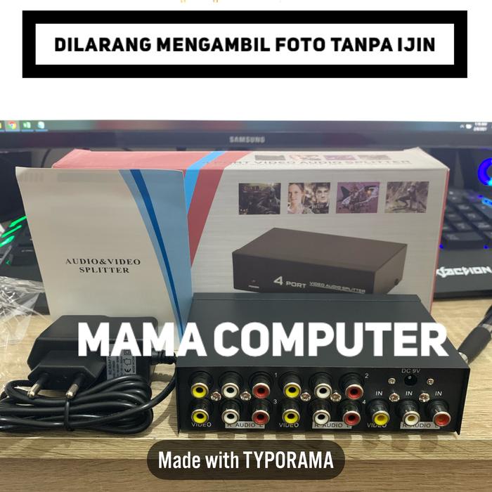 Jual RCA AV Splitter 4port / Audio Video Spliter 4 Port - 1-4 Port ...