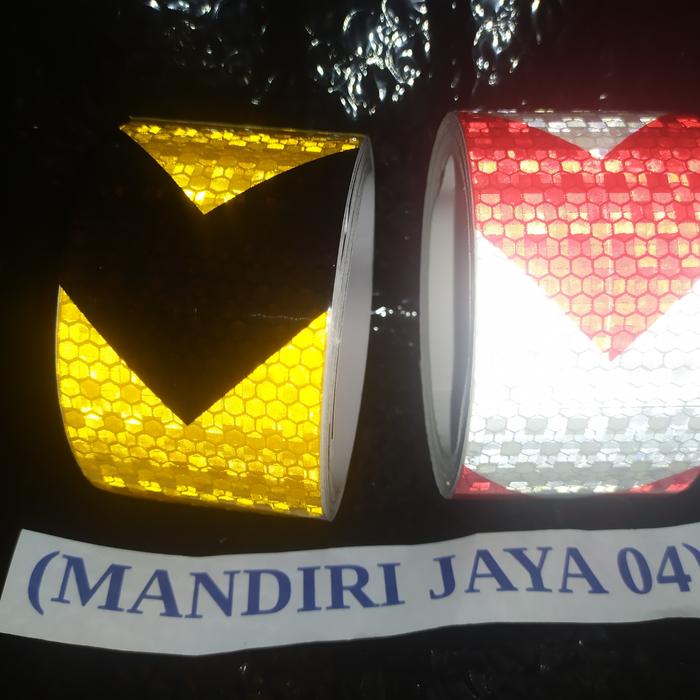 Jual Stiker Rambu Jalan Tanda panah / Reflektive stiker PVC 5cm x 5mtr ...