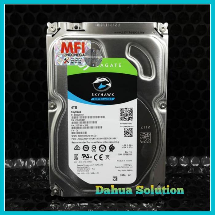Jual HDD MFI 4TB SEAGATE SKYHAWK - HARD DISK CCTV 4 TB GARANSI RESMI 3 ...