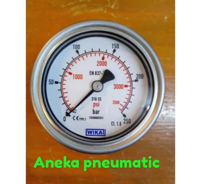 Jual WIKA Pressure Gauge 232.50.063 Range 250 bar 2nd scale psi CBM ...