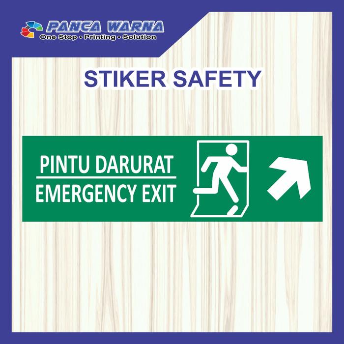 Jual Sticker Safety Sign / Sticker Pintu Darurat / Emergency Exit K3 ...