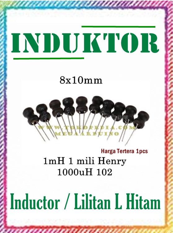 Jual inductor 1mh induktor 1mh 1000 uH lilitan 1000uH ukuran 8x10 mm ...