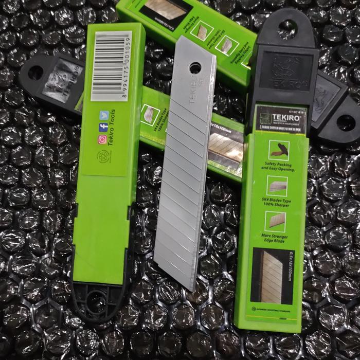 Jual Refill Pisau Cutter 10 Pcs Tekiro Isi Pisau Cutter Besar 18 Mm ...