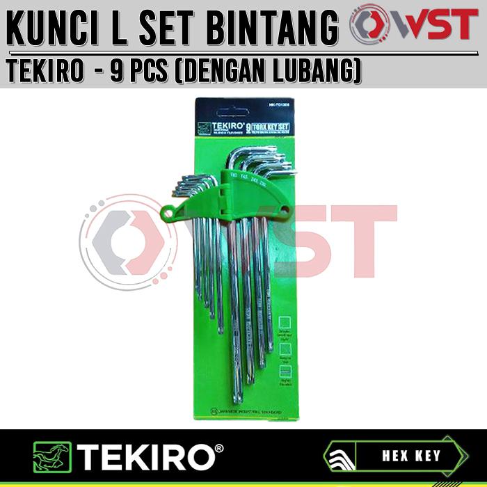 Jual Tekiro kunci L Set Bintang 9 pcs T10-T50 TORX - dengan lubang - Kota Surabaya - Wijaya ...