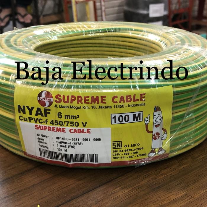 Jual kabel grounding serabut NYAF 6MM Supreme per100mtr - 100M - Jakarta Pusat - Baja Electrindo ...