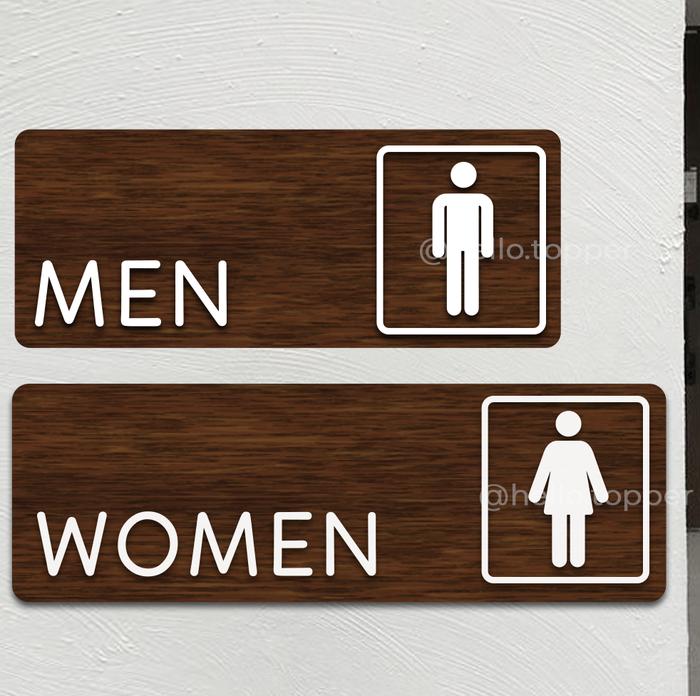 Promo Toilet sign kayu modern | sign toilet | papan toilet - Jakarta ...