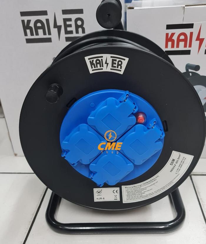 Jual Kabel Roll KAISER 50 Meter 4 Stop Kontak // Cabel Roll KAISER 50M ...