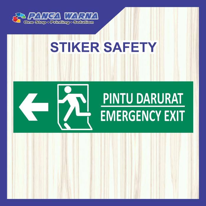 Jual Sticker Safety Sign / Sticker Pintu Darurat / Emergency Exit K3 ...