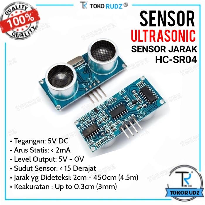 Jual Sensor Ultrasonic / Modul Sensor Ultrasonik Jarak Arduino HC-SR04 ...