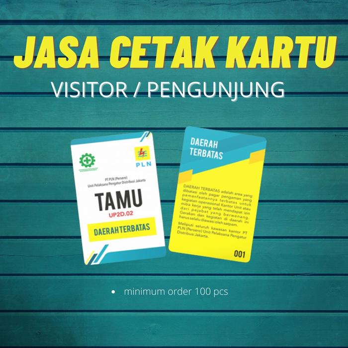 Jual JASA CETAK KARTU VISITOR ID CARD PENGUNJUNG PVC BLANK TERMURAH - Kota Surabaya - Toko Kasir ...