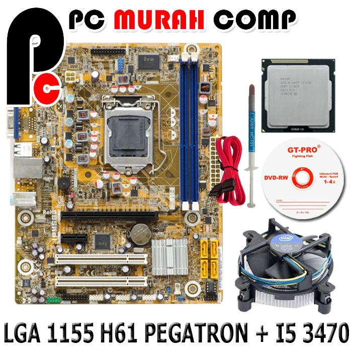 Jual Mainboard Mobo Motherboard LGA 1155 H61 PEGATRON I5 3470 - Kota ...