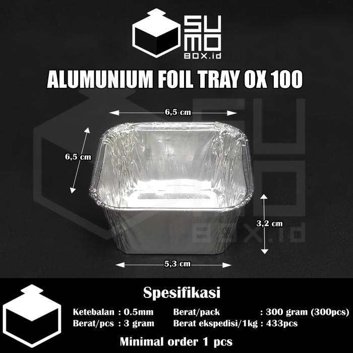 Jual Alumunium foil tray OX 100 tanpa tutup / Cup OX-100 Macaroni Schotel - Kab. Bandung ...