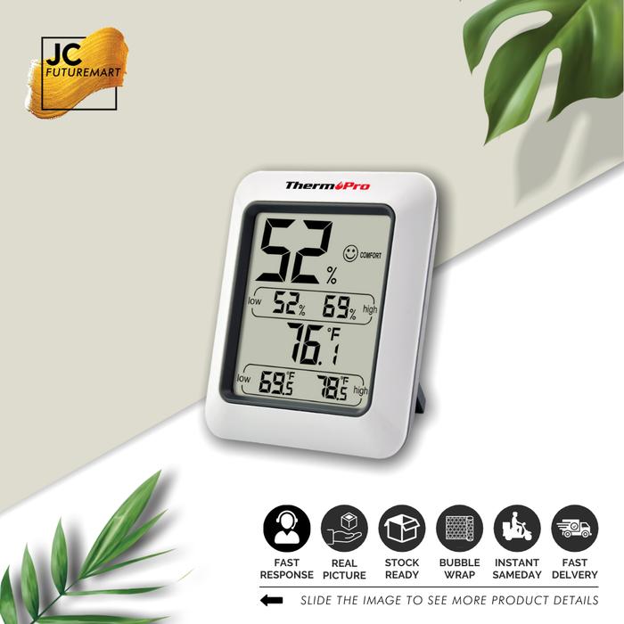 Promo THERMOPRO Thermometer Hygrometer Humidity | Termometer Suhu Ruang ...