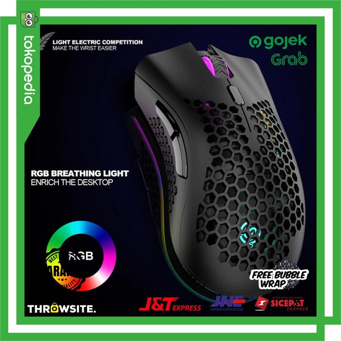Jual Mouse Gaming Wireless K-SNAKE RGB Honeycomb 3 DPI Gear 2.4GHz ...