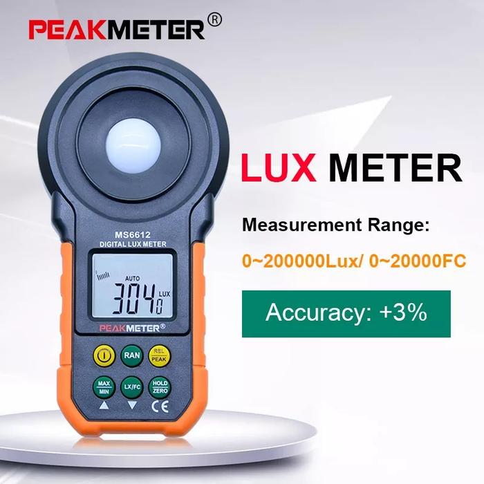 Jual Lux Light Meter Test Spectra Intensity Range Luminometer ...