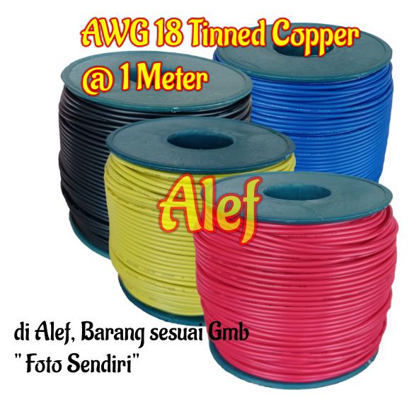 Jual Kabel AWG 18 awm Merah biru kuning hitam Serabut tinned copper awg18 - Merah - Kota ...