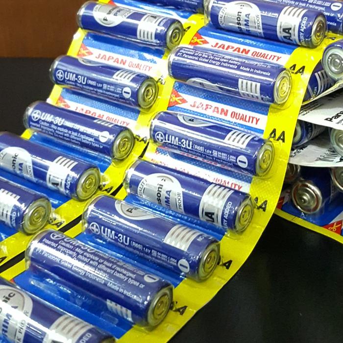 Jual Baterai Battery Panasonic Prima AA Biru 1.5V A2 Jam Dinding Batu ...