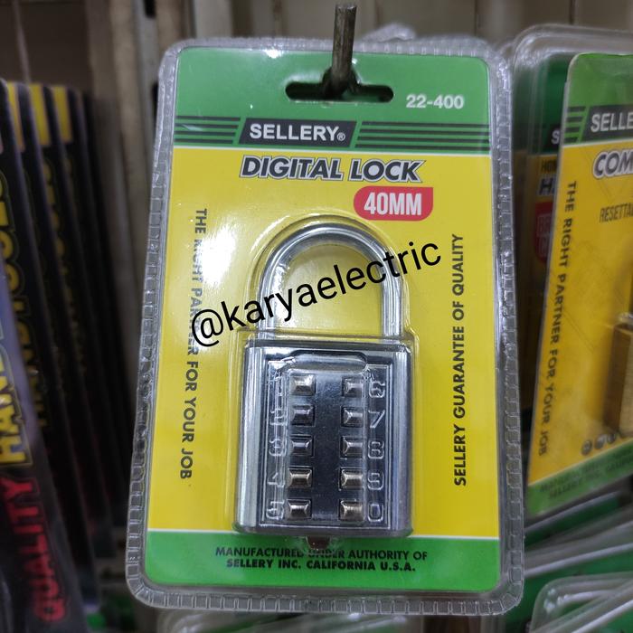 Jual GEMBOK ANGKA DIGITAL LOCK SELLERY 22-400 40MM - Jakarta Barat ...
