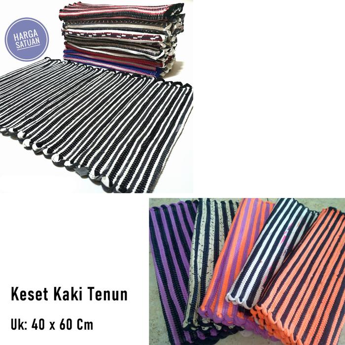 Jual Keset Kaki Tenun - 40x60 Cm | Mat Rajut Ban Anyaman Kain Perca ...