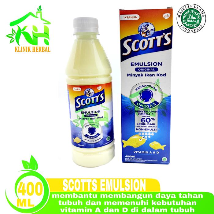 Jual Minyak Ikan Kod Scott's Emulsion 400 ml - Ikan Kod Scotts - JERUK ...