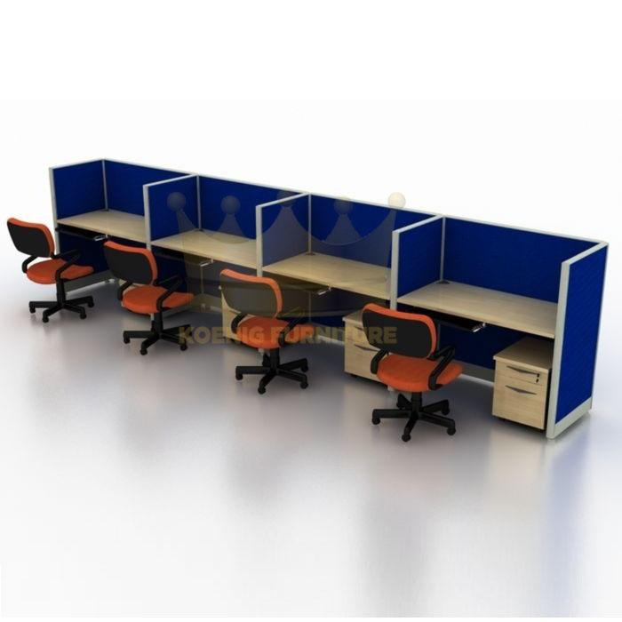 Jual Meja Partisi 4 Configurasi / Meja Kerja 4 Orang / Meja Partisi ...