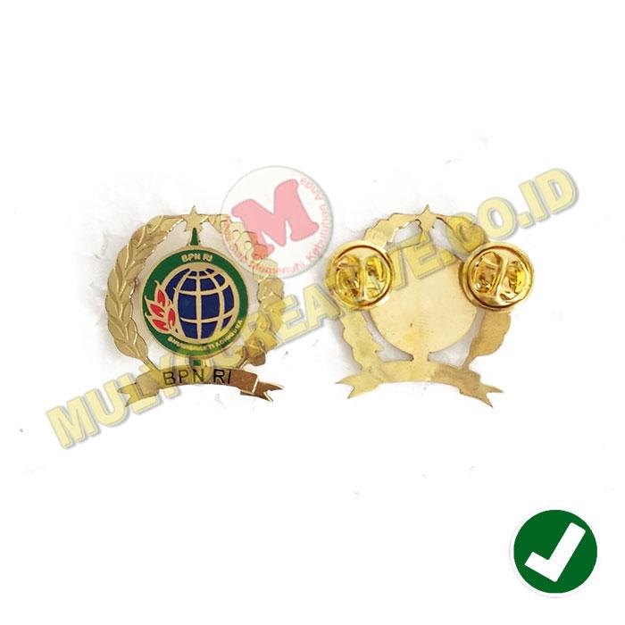 Jual Bros Pin Logo BPN RI Model Padi Kapas Jarum Lencana BPN RI - Hijau ...