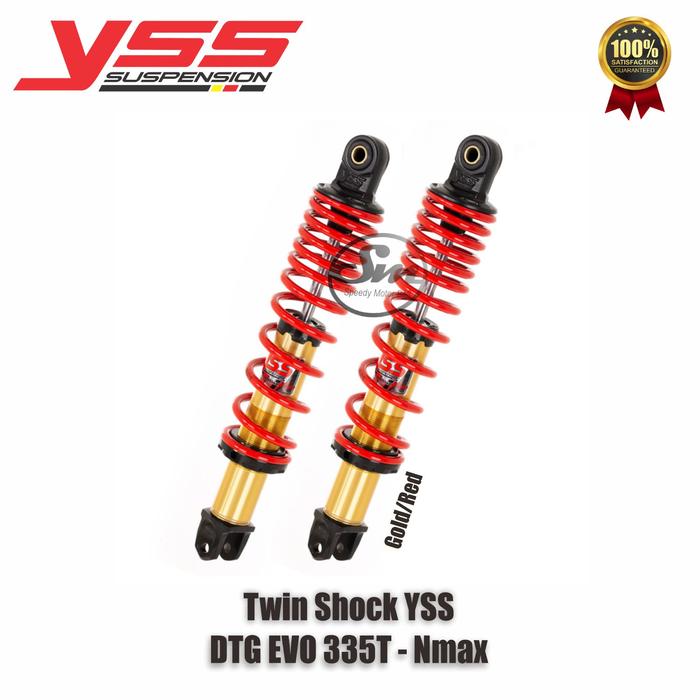 Jual Shockbreaker Motor Twin Shock YSS Dtg Evo Black 335mm For Nmax ...