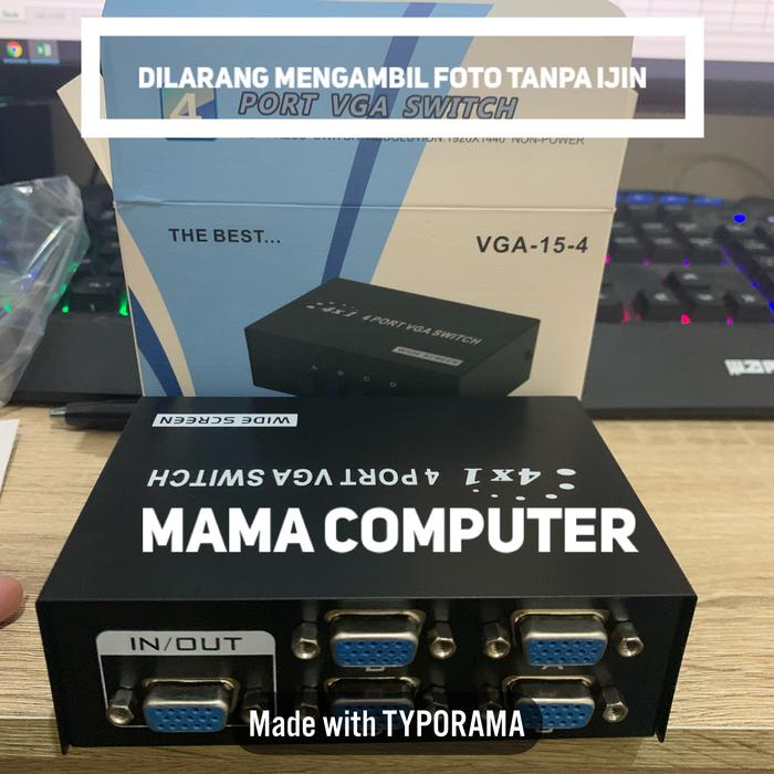 Jual Switch Vga 4 Port Switcher Vga - 4 Input 1 Output Di Seller Sweet ...
