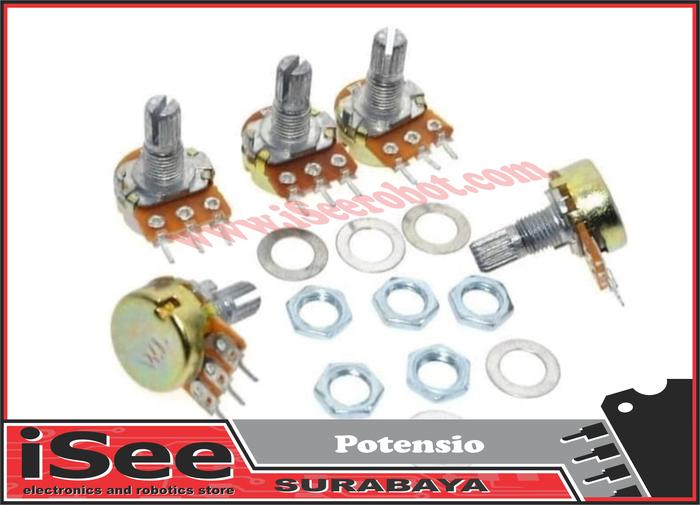 Jual Potensiometer 50k Linear potensio meter mono B50k 50 K ohm Top ...