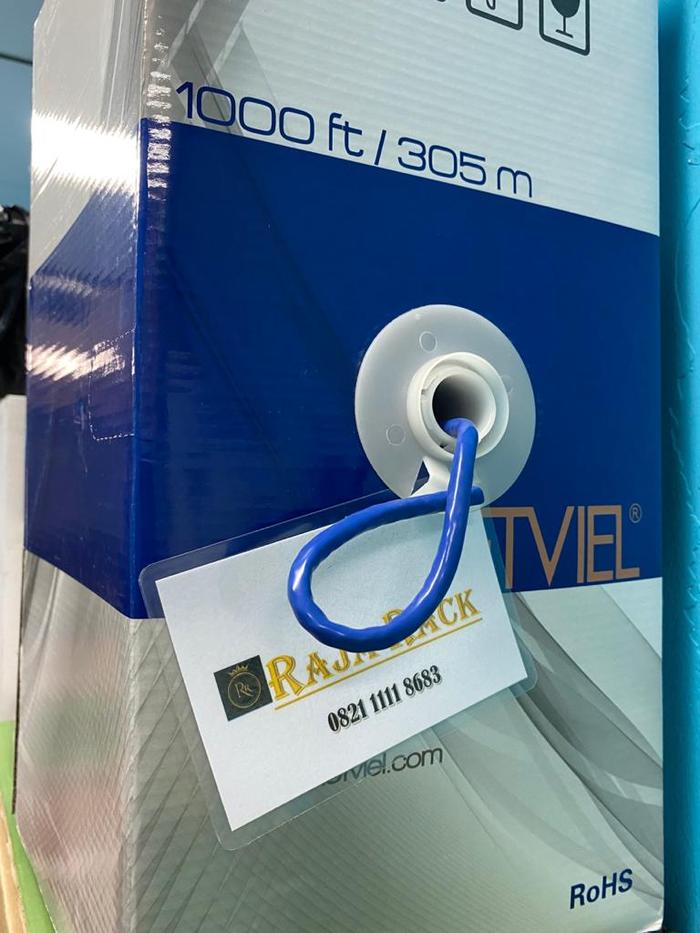 Jual Kabel UTP NETVIEL Cat6 Cat 6 Blue Cable NETVIEL Cat.6 Biru 305m ...