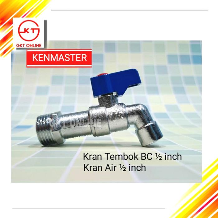 Jual Kran Air Besi Tembok Cebol 1/2 inch Kenmaster - Jakarta Pusat ...