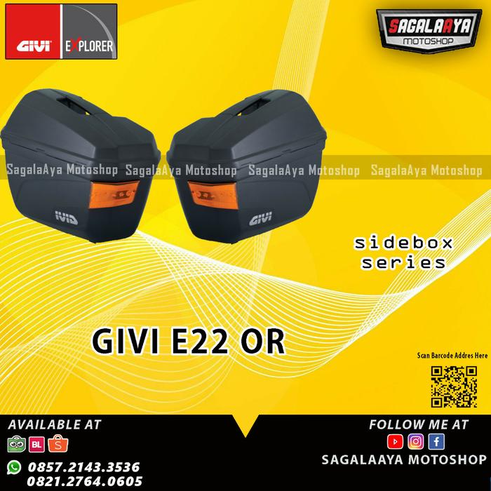Jual Side Box Givi E22 E 22 OR + Bracket SBL 2000 original givi - Kota ...