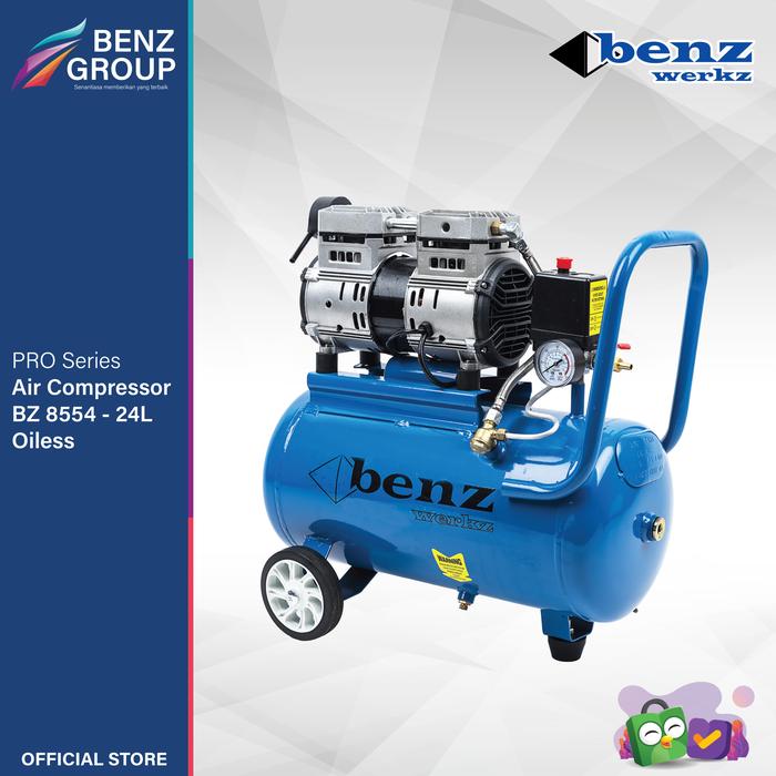 Promo Mesin Kompresor Oiless 24L 3/4 HP / Oiless Air Compressor Benz ...