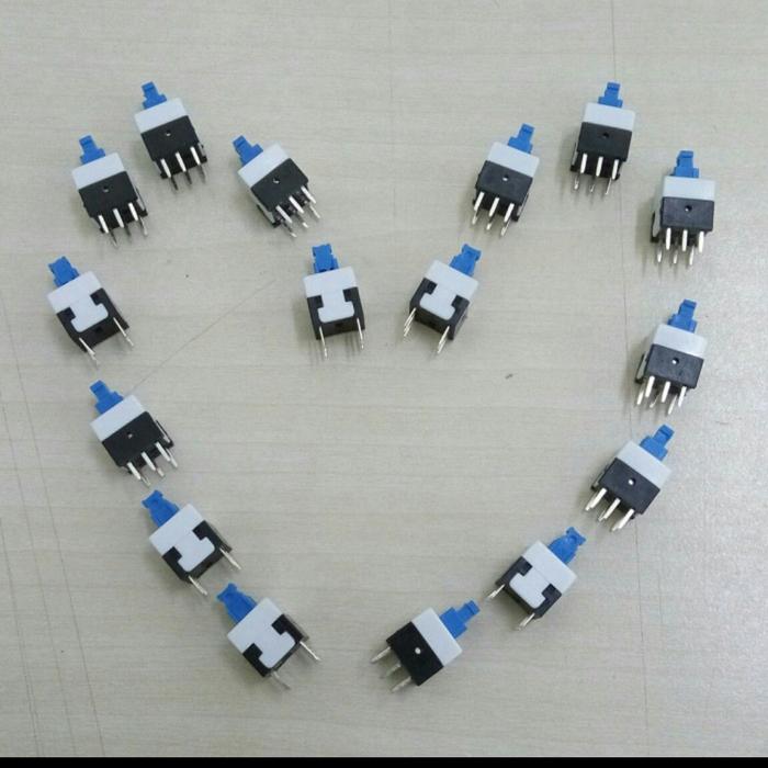 Jual Push button Switch Self Locking / latching 8x8 6 pin saklar 6p ...