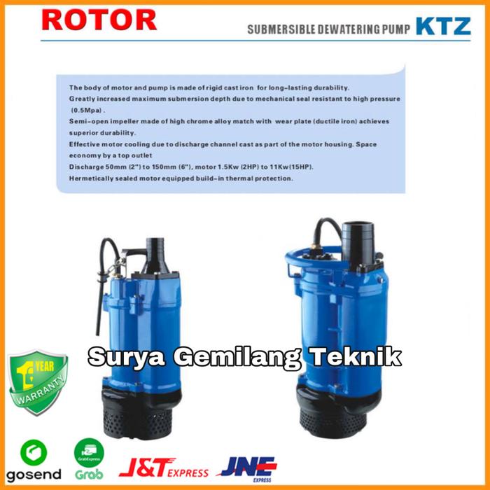 Jual Pompa Celup Air Kotor Lumpur Rotor KTZ22.2 3HP Model Tsurumi KTZ 22.2 - Jakarta Barat ...